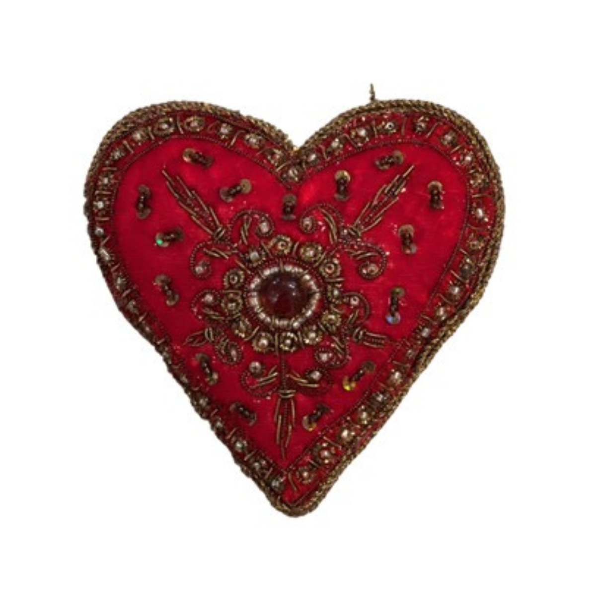 Brodert hjerte (A) 11 cm – Riis Interiør